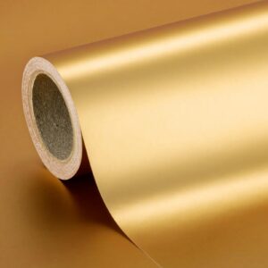 maypluss jumbo wrapping paper roll-81.8 sqft. matte gold solid color for birthday, christmas, wedding, baby shower, holiday, bridal shower-30in x 33ft