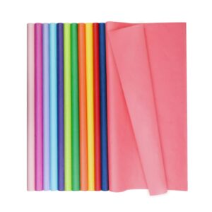 kasbee multicolor tissue paper bulk, 120 sheets 12 assorted colors gift wrapping tissue paper, 14" x 20" tissue paper for crafts, gift bags, packaging, floral, party decoration