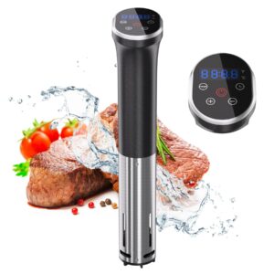 upesitom sous vide machine upgraded 1100w sous vide cooker fast heating, ultra quiet immersion circulator precision cooking machine, ipx7 waterproof, accurate temp, digital timer, touch control