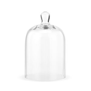 demdaco market finds collection classy clear dome shaped 7 x 4 glass decorative candle cloche accessory