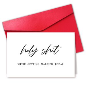 cgbrspacex wedding day card for bride or groom, bride wife to be card, groom husband to be card, getting married today card for fiance fiancee