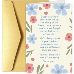 chenive thank you card for doctor nurse, appreciation card for hospital medical staff, appreciation gifts for men women, you will always be part of our story