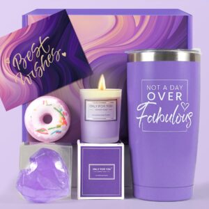 gifts for women, mom, wife, girlfriend, sister, her - happy birthday gifts, mothers day gifts - personalized lavender relaxation gift baskets set for women christmas gifts for women