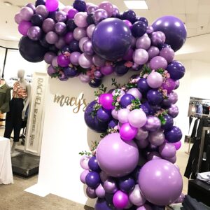 PartyWoo Royal Purple Balloons, 101 pcs 12 Inch Purple Balloons, Dark Purple Balloons for Balloon Garland Balloon Arch as Party Decorations, Wedding Decorations, Baby Shower Decorations, Purple-Y16