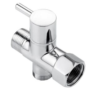 hlsicnalm brass t adapter brass t adapter with shut-off valve 3-way tee connector 7/8in x 7/8in x g1/2 for toilet bidet sprayer