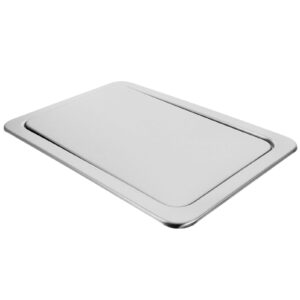 bestoyard trash bin lid only swing top trash can lid replacement recessed counter top cover stainless steel waste bin lid swing flap lid cover