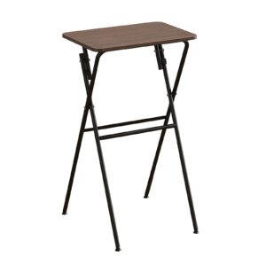 folding standing desk for small space, small laptop stand up desk for sitting or standing, portable tall foldable desk for home, office, no assembly needed, 40.7in height ( color : black legs , size :