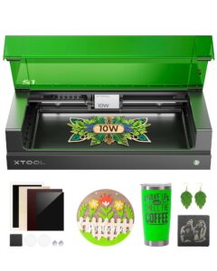 xtool s1 laser engraver and cutter machine, 23.93" x 15.16" bed size, beginner-friendly, class 1 safety laser engravering machine for wood and metal, acrylic