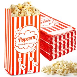 maqihan 140 popcorn bags individual servings - paper popcorn food bags party pop corn sleeves carnival halloween snack packs gift favor treat bolsas para palomitas movie night supplies