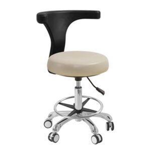 pcwlh medical dentist chair dental stool dental mobile chair - height adjustable doctor chair with 360 degree rotation backrest and seat