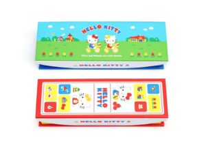 bandal & neoul kitty's red & blue stationery storage box (kitty red)