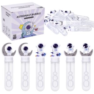 space party favors astronaut bubble wands for kids outer space themed galaxy planet birthday party supplies goody bag fillers stuffers bubble toy 24 pcs