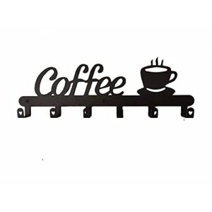 luejnbogty coffee mug holder wall mounted,coffee bar decor sign,coffee cup rack holds,coffee sign mug hanger,coffee mug rack