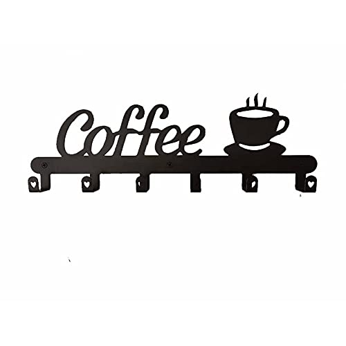 Luejnbogty Coffee Mug Holder Wall Mounted,Coffee Bar Decor Sign,Coffee Cup Rack Holds,Coffee Sign Mug Hanger,Coffee Mug Rack