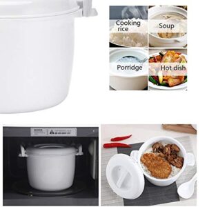 Luejnbogty Microwave Rice Cooker Multifunction Small Lunch Container Microwave Cooker Cookware for Microwave Oven 17.5x21x14cm