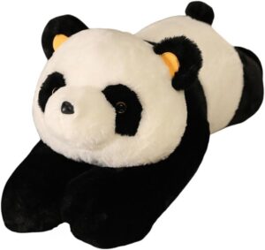 hoemastot cute panda bear pillow large panda stuffed animal plush toy soft hugging body pillow for adults kids boys girls birthday gift (39.3 in)