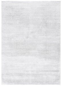 safavieh jasmine shag collection area rug - 8' x 10', light grey & ivory, modern design, ideal for high traffic areas in living room, bedroom & dining room (jsm100f-8)