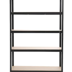 Panana 5 Tier Racking Shelf 70.8x39.3x15.7 inch Garage Shelving Storage Shelves Unit 1.8M Higher Utility Rack Shelf Organizer for Workshop/Commercial/Industrial/Kitchen (Black, 180X100X40CM)