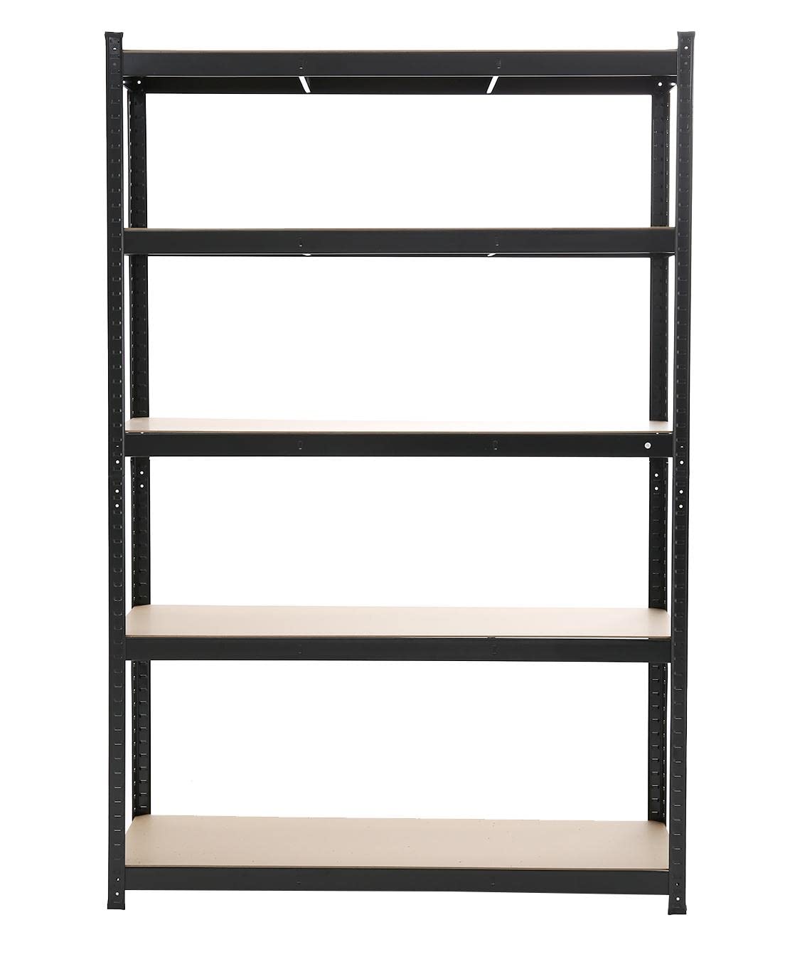 Panana 5 Tier Racking Shelf 70.8x39.3x15.7 inch Garage Shelving Storage Shelves Unit 1.8M Higher Utility Rack Shelf Organizer for Workshop/Commercial/Industrial/Kitchen (Black, 180X100X40CM)