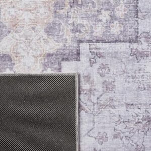 SAFAVIEH Tucson Collection Area Rug - 9' x 12', Light Purple & Sage, Traditional Design, Washable & Slip Resistant, Ideal for High Traffic Areas in Living Room, Bedroom & Dining Room (TSN105W-9)