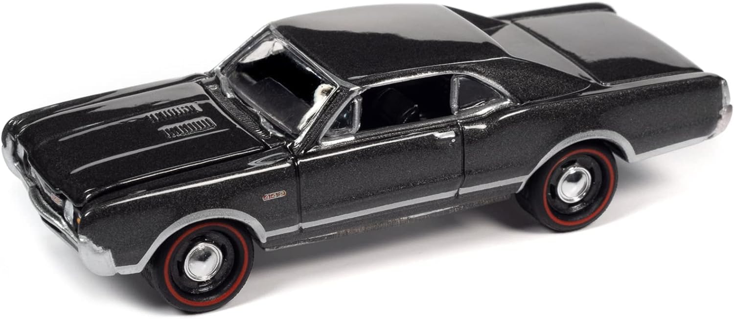 1967 442 W-30 Antique Pewter Gray Metallic MCACN Limited Edition to 4164 Pieces Worldwide Muscle Cars USA Series 1/64 Diecast Model Car by Johnny Lightning JLMC031-JLSP289B