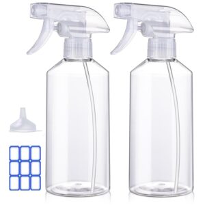 JohnBee Spray Bottles - 16.9oz/2Pack - Premium Adjustable Spray Bottles for Cleaning - No Leak And Clog Mister Spray Bottle - Spray Bottle For Hair, Plants, Pet, Vinegar, And Rubbing Alcohol Reagent