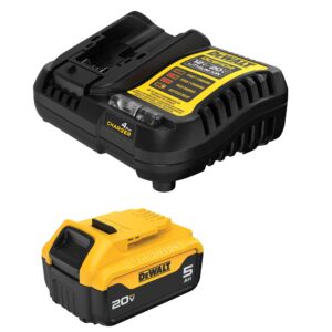 dewalt 20v max 5 ah lithium-ion battery and charger starter kit (dcb205c)