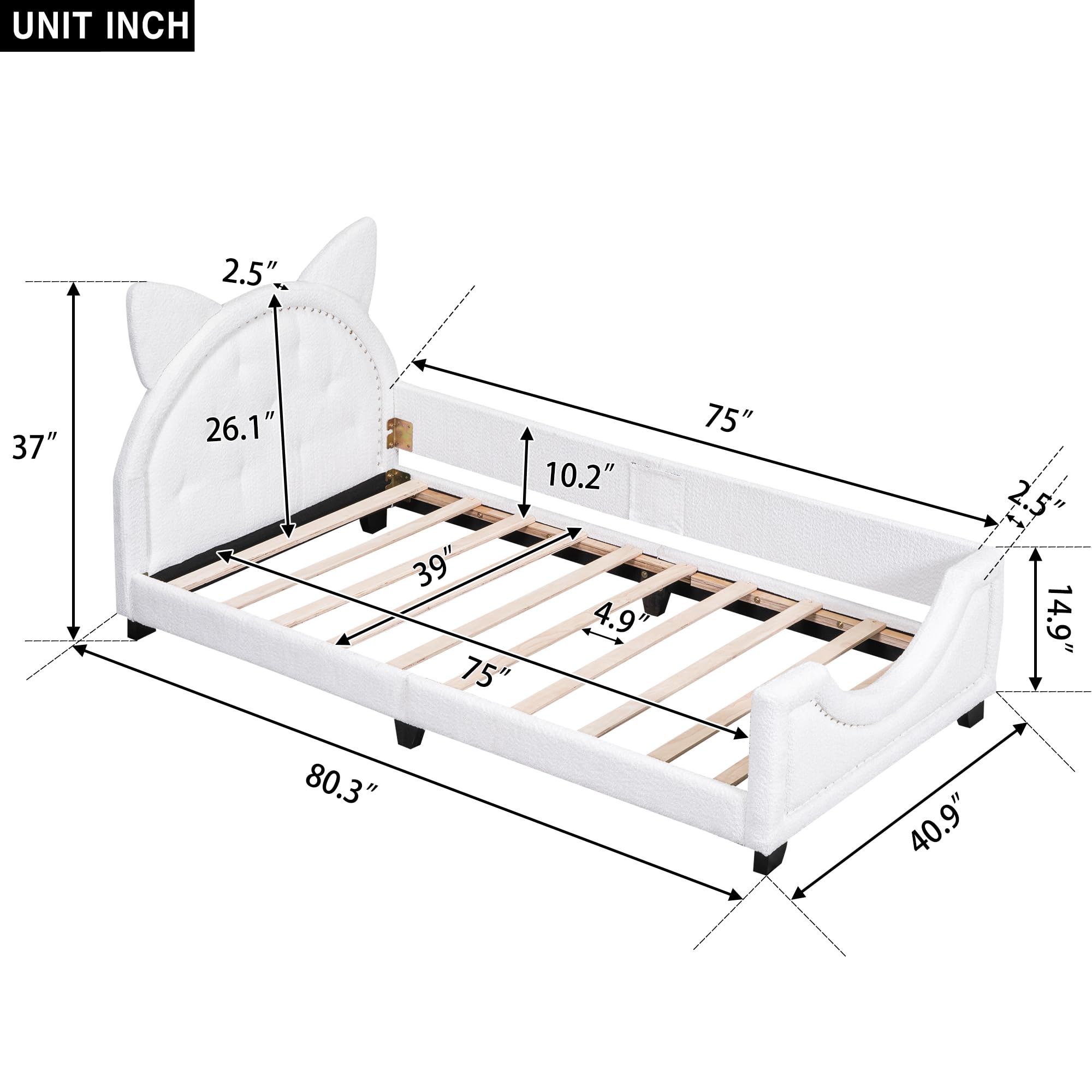 SPOFLYINN 1 Bunk, One Size, Cat Ears