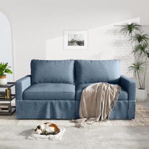 silkir couches for living room,70 inches comfy sofa sofa for living room 3 person couch for living room,office,and apartment,steel blue