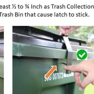 Best Critter Proof Trash can lid Lock, True Auto-Release During Collection Process, Protect Against Animals Like Raccoons, Opossum or Wind, Easy to Install, Always Holds lids Locked.