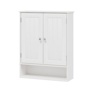 ianue bathroom cabinet - over the toilet storage cabinet white medicine cabinet, bathroom wall cabinet with 2 doors and adjustable shelves, small wall mounted cabinet for bathroom, kitchen, laundry