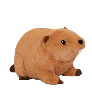 hofun4u beaver plush pillow with big front teeth, beaver stuffed animal, for kids adults (brown 17.3 inch)