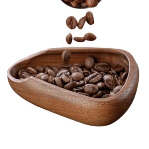 Coffee Bean Bowl Dosing - Wooden Dosing Vessel, Wooden Espresso Dosing Cup, Coffee Bar Accessories, Coffee Cupping Tray, Espresso Accessories for Coffee or Tea for Milk Tea Shops Homes Coffee Bar