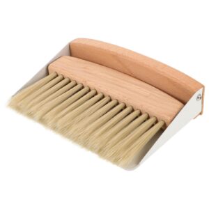 Luxshiny 1 Set Mini Dustpan and Brush Set Wood Hand Broom Dustpan Set for Table Desk Countertop Dog Other Pets Nest Cage Cleaning