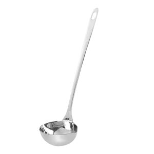 labrimp stainless steel ladle with pouring spout multi purpose soup ladle for canning and serving metal soup spoon for kitchen use for soups and sauces