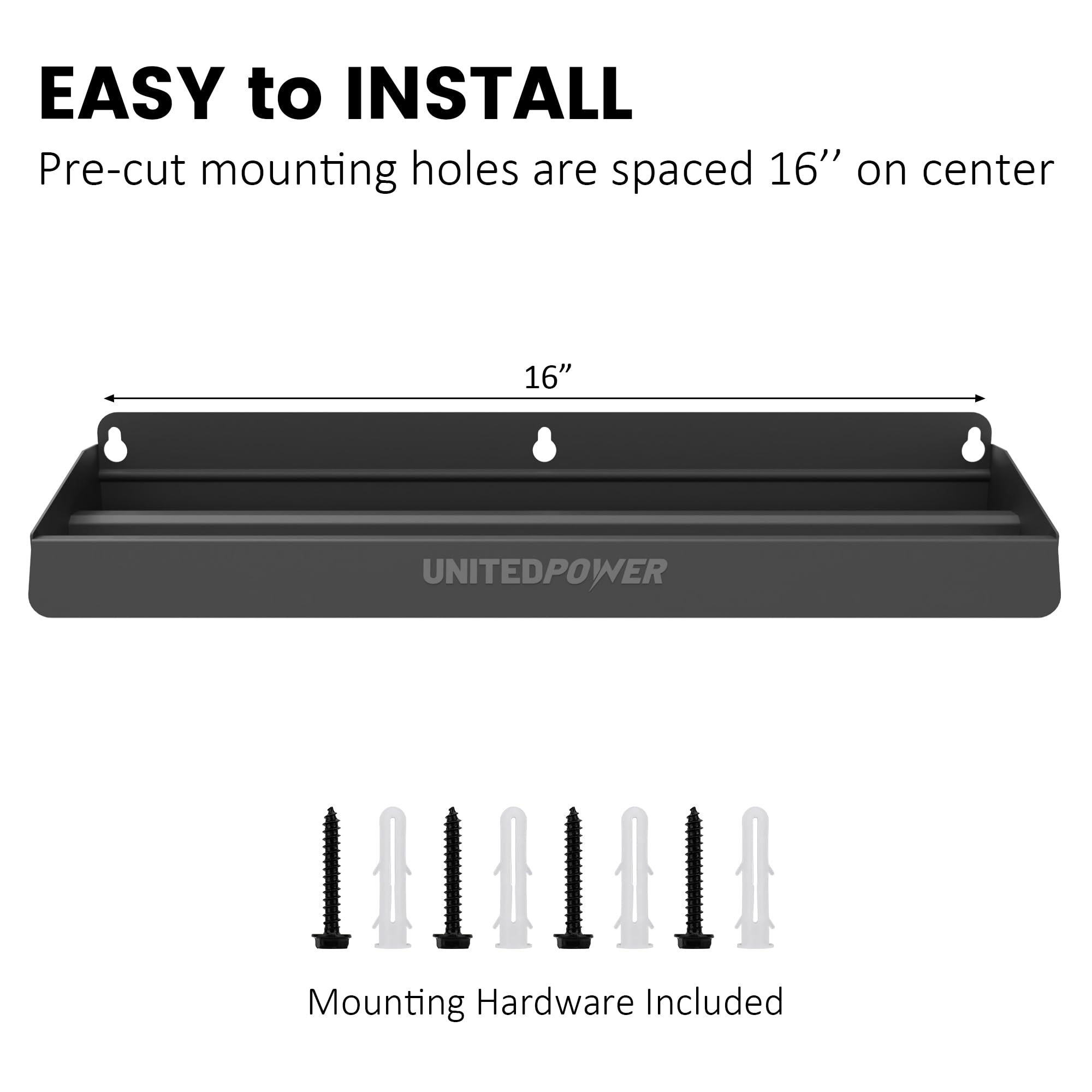 UNITEDPOWER Hammer Holder, Wall Mount Storage Rack Organizer for Workshop, Shed, Garage, Home, Fit Most of Hammer or Small Tools