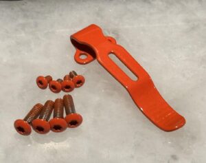 orange pocket clip & torx screws for streamlight wedge 88810 88811 flashlight