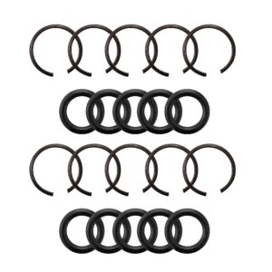 10 packs 1/2" impact wrench socket retainer rings with o-ring, replacement parts compatible with ir, snap-on, chicago pneumatic, florida pneumatics, and air cat electric and pneumatic air wrench