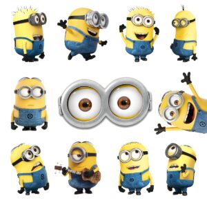 despicable me minions peel and stick wall decals for kids room decor