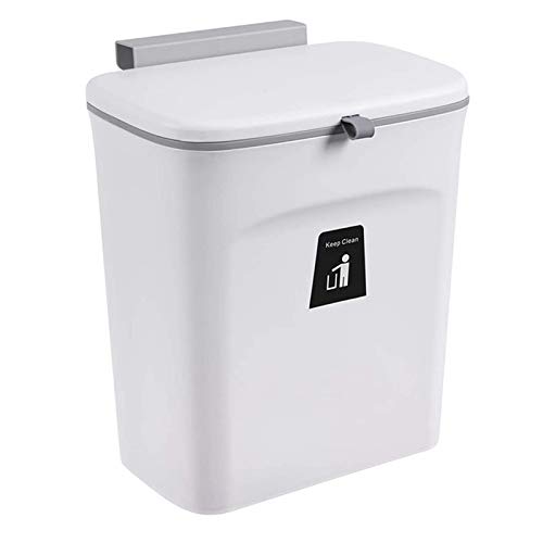 Luejnbogty Kitchen Compost Bin for Counter Top or, Hanging Small Trash Can with Lid,Mountable Indoor Compost Bucket(C)