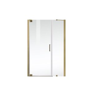 elegant kitchen and bath sd404-4872bgd semi-frameless hinged shower door 48 x 72 brushed gold