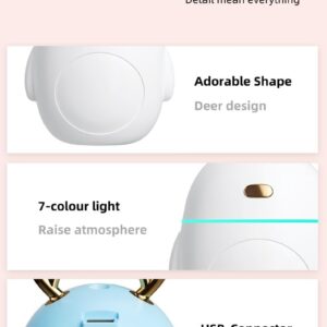 Warm and Sweet Diffuser with Ultrasonic Tech,USB-Powered Portable Diffuser for Essential Oils,Room air fresheners with 7-LED Color Changing for Car Home Office Bedroom