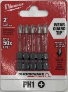 milwaukee shockwave 2" ph1 5pk (48-32-4638)