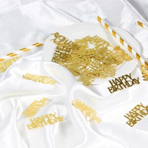 Vofrise Gold Happy Birthday Confetti Birthday Party Decorations Baby/Adult Birthday Table Scatter Party Supplies 100PC