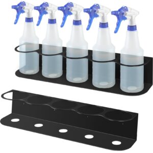 therwen 2 pcs 5 holes all purpose steel spray bottle holder heavy duty spray can holder rack organizer easy install wall mount paint spray bottle organizer storage rack for garage home workspace