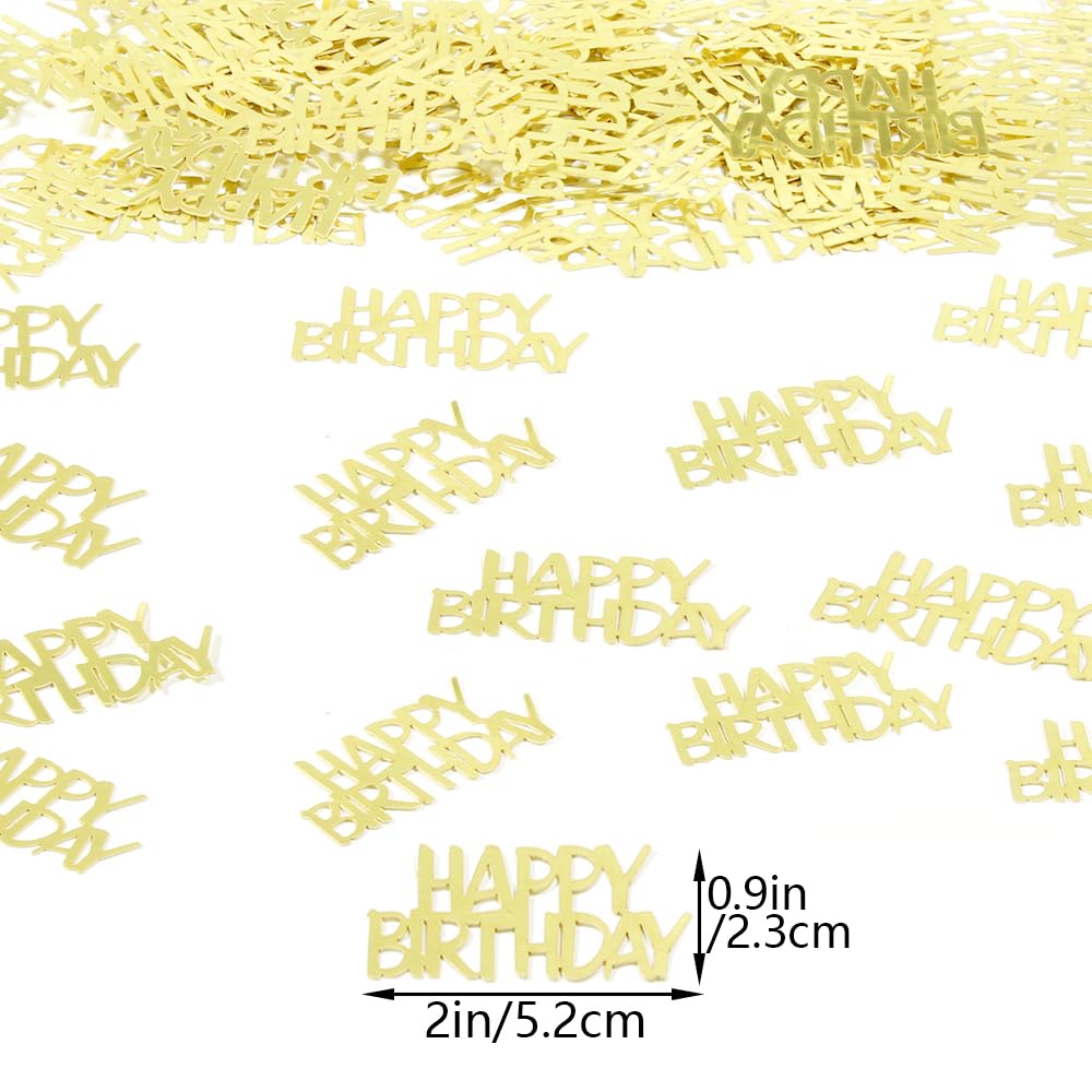 Vofrise Gold Happy Birthday Confetti Birthday Party Decorations Baby/Adult Birthday Table Scatter Party Supplies 100PC