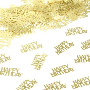 vofrise gold happy birthday confetti birthday party decorations baby/adult birthday table scatter party supplies 100pc