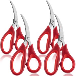 kitchen seafood scissors for crab legs, 4 pack crab leg scissors lobster shell cracker, lobster shrimp crayfish crawfish scissors fish scissors, seafood crab legs crackers and tools