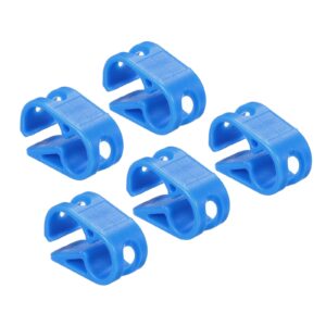 patikil plastic tube tubing clamps, 5pcs 1/8" - 5/32" tube od adjustable precise flow control hose clamp clip for laboratory pinch valve, blue