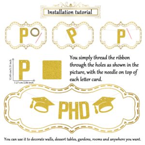 Phd Banner PhD Graduation Decorations Graduation Banner Class of 2024 Doctor Degree Party Decor Congrats PhD College Graduation Party Supplies